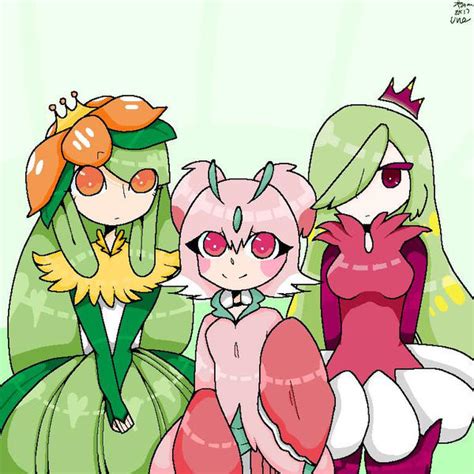 Lilligant Lurantis And Tsareena Pokemon By Ramuneflower On Deviantart