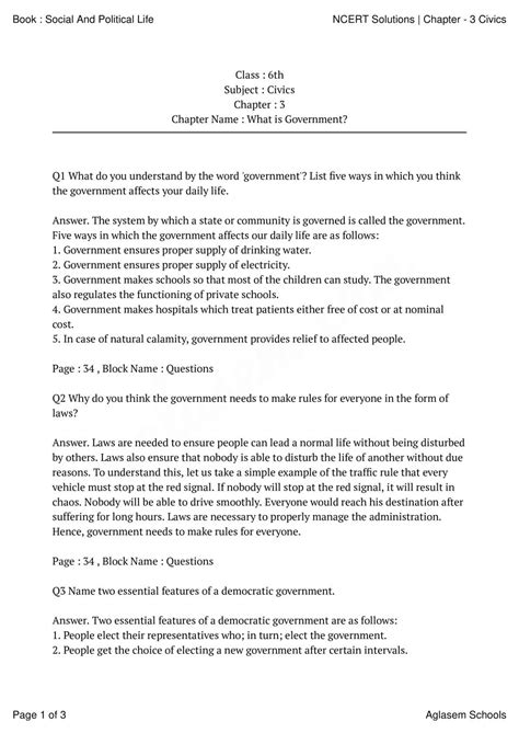 Ncert Solutions Class 6 Social And Political Life Chapter 3 What Is