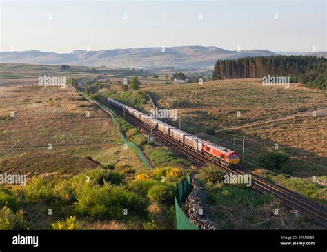 Db Cargo Class 66 Locomotive On The West Coast Main Line In Cumbria At