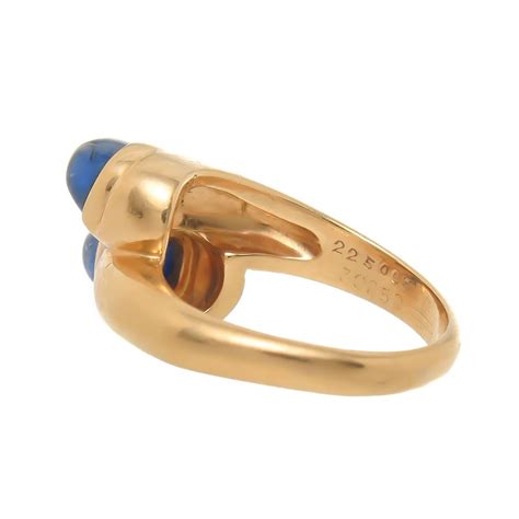 Cartier Cabochon Sapphire Gold Bypass Ring At 1stdibs