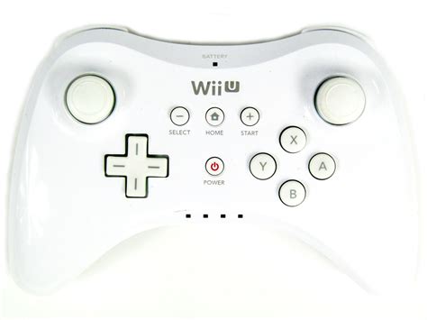 White Wii U Pro Controller Nintendo Wii U Retro Mtl