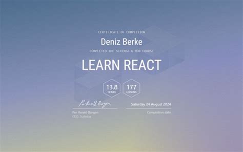 Deniz Berke Özsoy On Linkedin React Webdevelopment Scrimba Learningjourney Coding