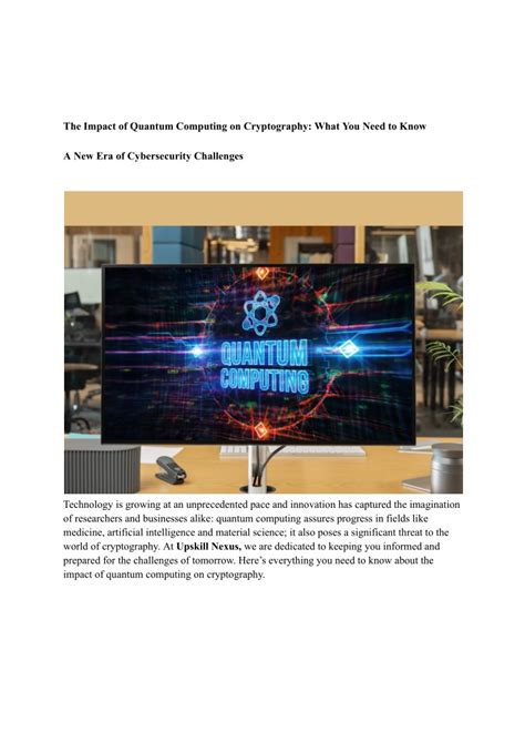Ppt The Impact Of Quantum Computing On Cryptography Powerpoint
