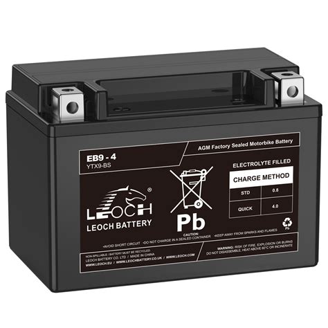 Eb9 4 Leoch Agm Factory Sealed Motorcycle Battery Leoch Offical