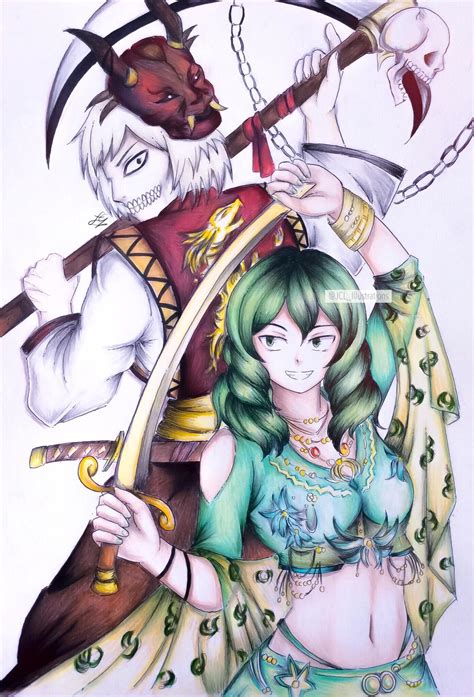 Juzo Honenuki And Setsuna Tokage By Jclillustrations On Deviantart