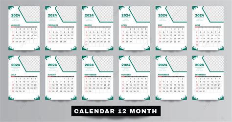 Feliz Año Nuevo Calendario 2024 Plantilla De Diseño Vol 47 Vector