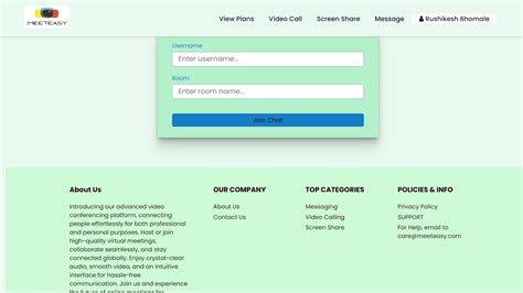GitHub Rbhomale MeetEasy Project Introducing Our Advanced Video Conferencing Platform
