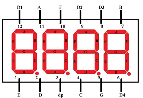 4 Digit 7 Seven Segment Display Common Anode Bcd In Pakistan