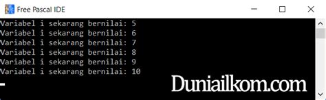 Tutorial Perulangan While Do Dalam Pascal Duniailkom