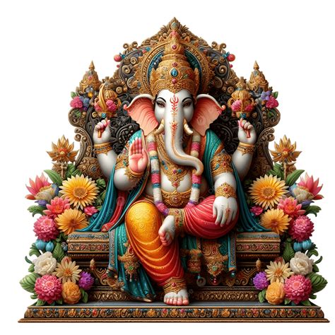 Niedliche Illustration Des Hinduistischen Gottes Ganesh Chaturthi Mit