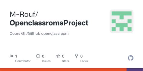 GitHub M Rouf OpenclassromsProject Cours Git Github Openclassroom