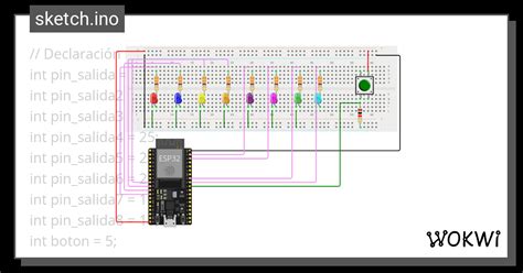 Encender Led Con Boton Wokwi ESP STM Arduino Simulator