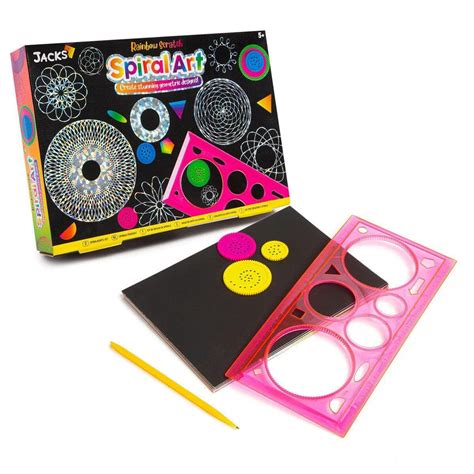 Rainbow Scratch Spiral Art Set Poundtoys