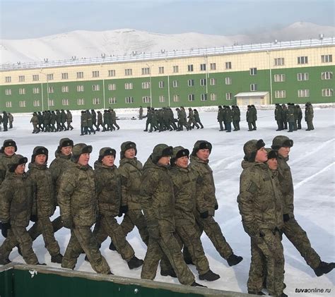 В 55 й мотострелковой горной бригаде в Туве ко Дню защитника Отечества