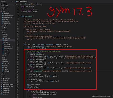 用gym的spacesbox创建连续空间gymspacesbox Csdn博客