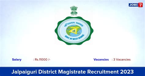 Jalpaiguri District Magistrate Recruitment 2023 Apply Offline For