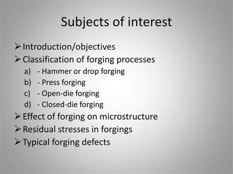 Forging Pptx Physics Science