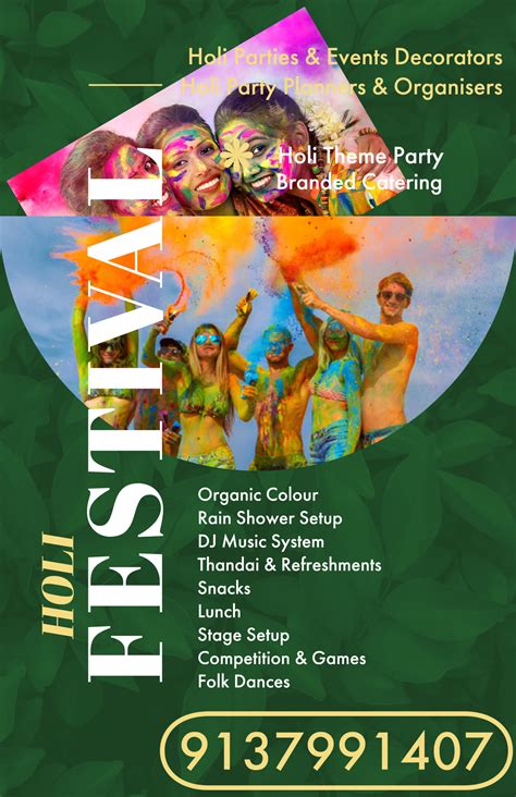 Holi Party Event Organisers Shrih Festivals