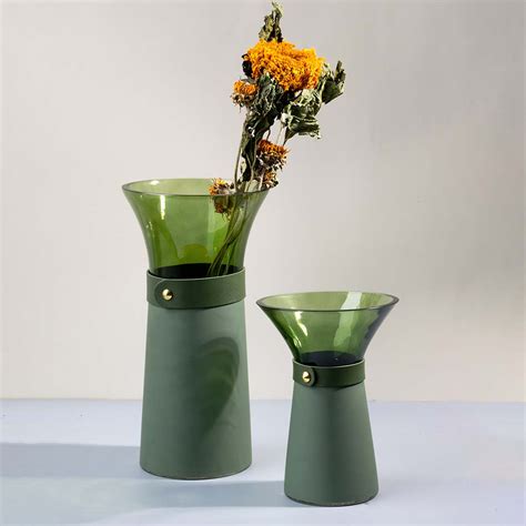 Shop Selia Crystal Clear Large Glass Vase Modern Look