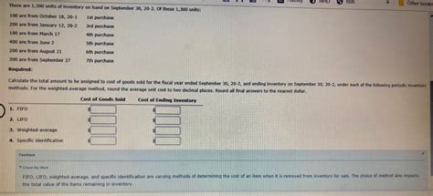 Solved Specific Identification FIFO LIFO And Chegg Com
