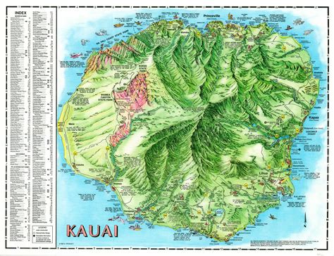 Kauai Printable Map Printable Usa Map