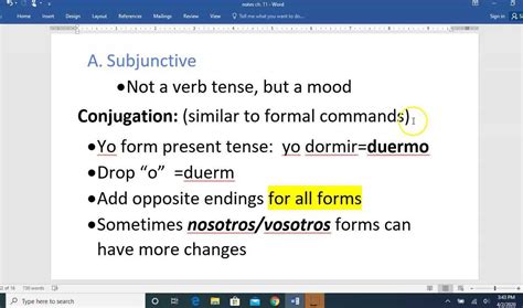 Subjunctive Conjugation Captioned