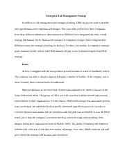 Enterprise Risk Management Strategy A Docx Enterprise Risk Management Strategy In Addition To