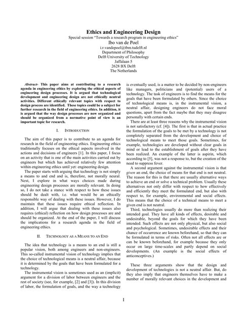 Pdf Ethics And Engineering Design
