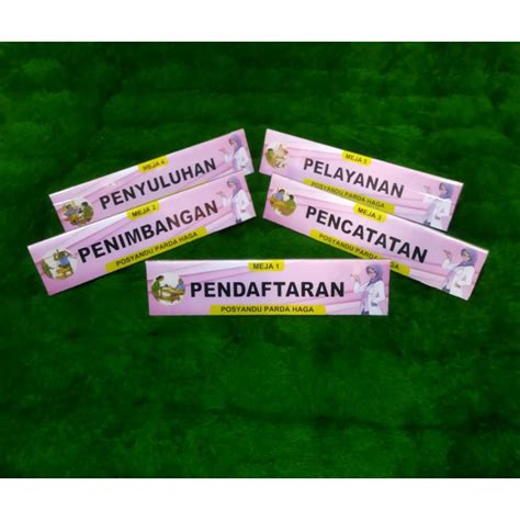 Jual Akrilik Papan Nama Meja Posyandu Uk 7x30cm Tebal 2mm Shopee