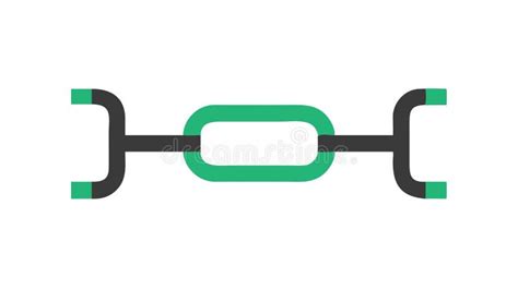 Linked Chain Icon With Color Accent Minimal Line Art Vector Design Generative Ai Stock Vector
