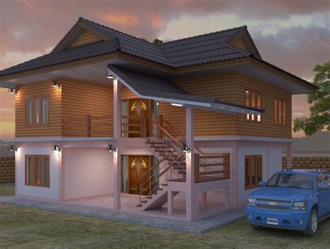 บ้านชั้นเดียว 2 ห้องนอน 2 ห้องน้ำ พื้นที่ใช้สอย 220 ตร ม 2 บริเวณ 2