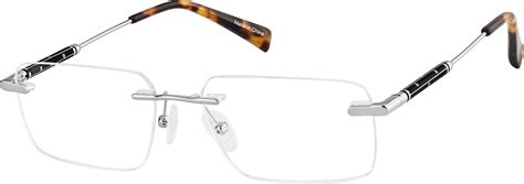 Silver Customizable Rimless Glasses 1916711 Zenni Optical