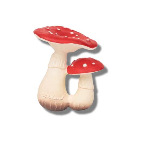 Spot The Mushroom Natural Rubber Teether Babble Wrap