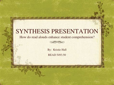 Synthesis Presentation