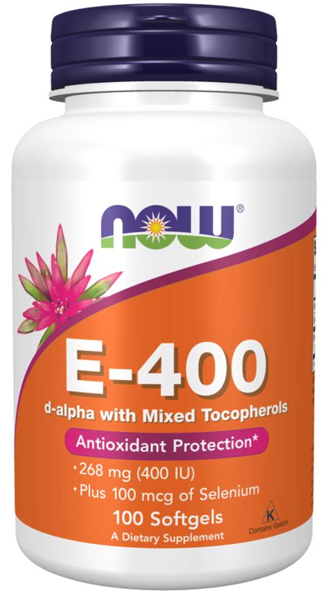 Vitamin E 400 Iu Vitamin E Capsules Now Supplements