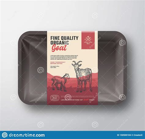 Cabra Org Nica Da Qualidade Fina Carne Abstrata Tray Container Pl Stico