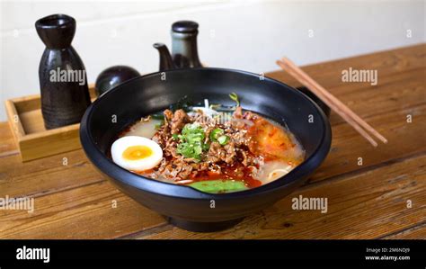 Miso Soup With Pork Is A Japanese Soup Made From A Dashi Broth And Miso Paste Which Gives It