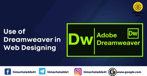 use of dreamweaver in web designing himachal adda