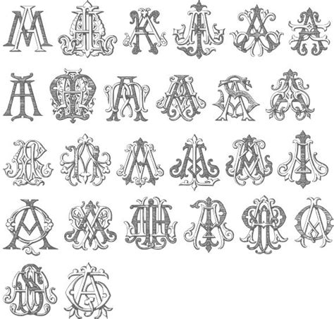 Victorian Monograms Monogram Stencil Monogram Design Monogram