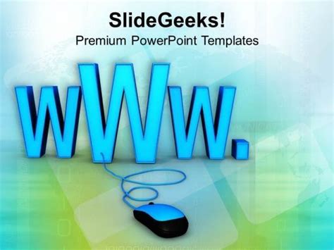 computer mouse connected to sign powerpoint templates ppt