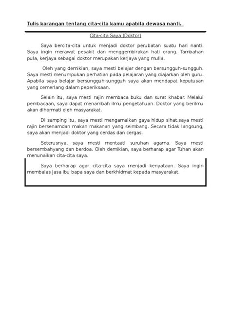 Contoh Karangan Rumah Impian Saya Upsr