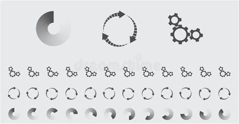 circular loading buffering icons vector set stock vector illustration