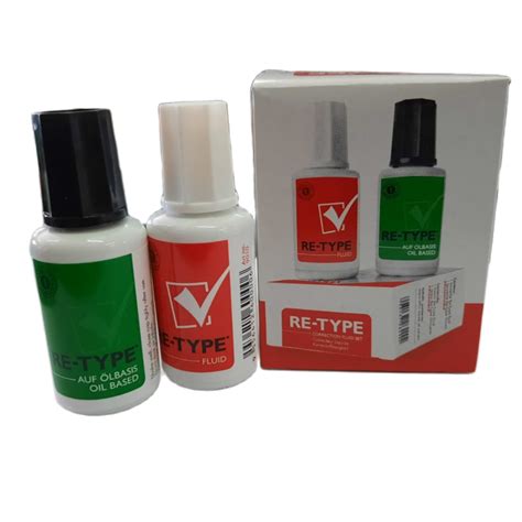 Re Type Set Tipex Cair Tip Ex Kuas Correction Fluid Lazada