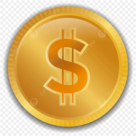 Gold Coin Dollar Vector Png Images Gold Coin With Dollar Sign Currency