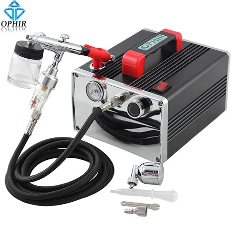 OPHIR Mm Airbrush Kit Mini Air Compressor Airbrush Gun Paint For Bakery Hobby Cake