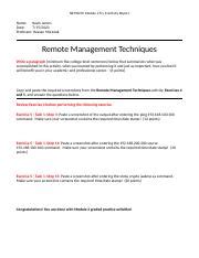 Remote Management Techniques Activity Report Screenshots Course Hero