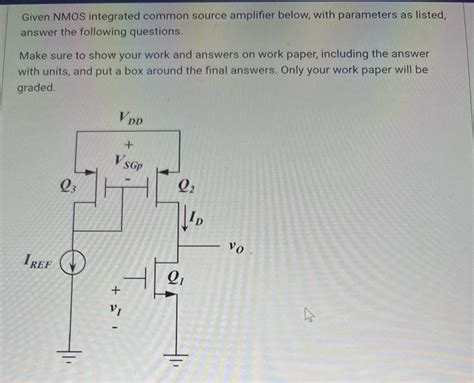a 3 pts find the dc bias current id ignore the early effect b