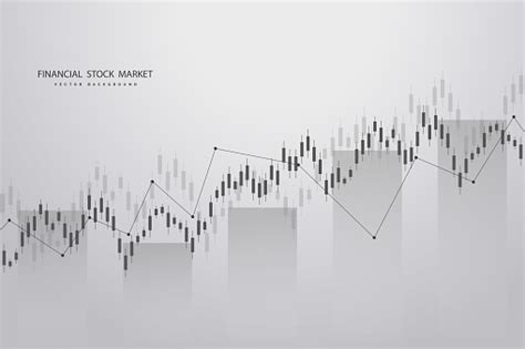 비즈니스 및 금융 개념 보고서 및 회색 배경에 대한 투자에 대한 주식 시장 그래프 또는 외환 거래 차트 벡터 일러스트레이션 0명에 대한 스톡 벡터 아트 및 기타 이미지