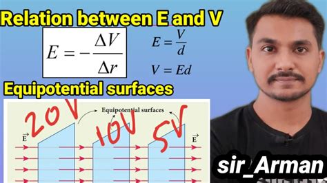 Relation Between E And V Equipotential Surface Physics Ch02