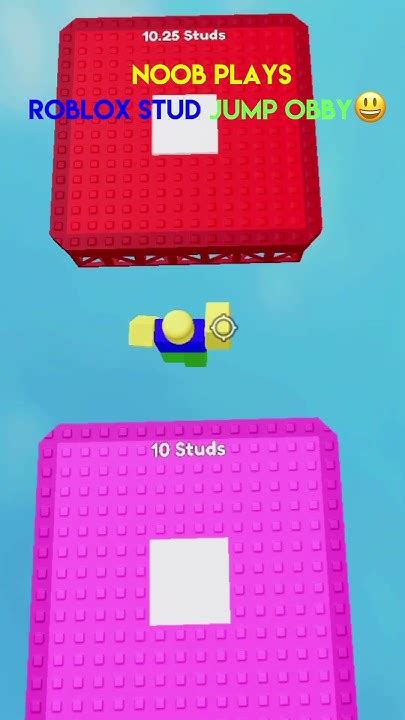 Noob Plays Roblox Stud Jump Obby😃 Youtube